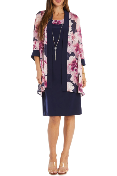 Jacket and Dress Set Floral Jacket Dress RM Richards Wholesale Boutique Clothing