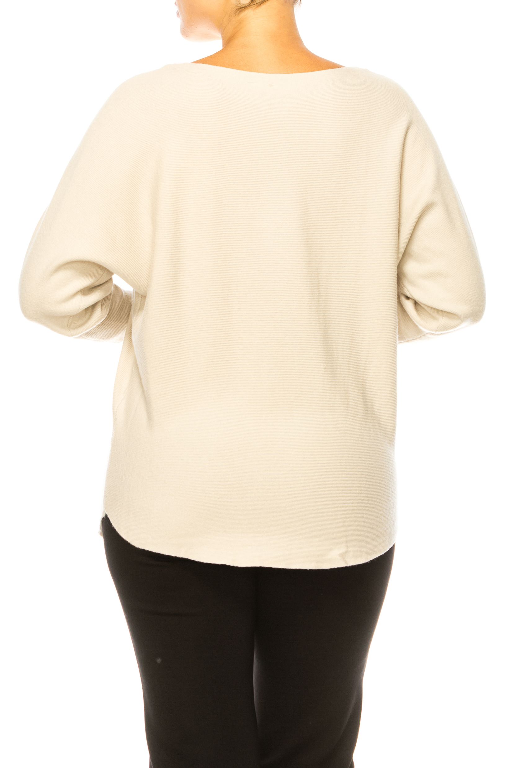 Aaeda Long Sleeve Teddy Bear Pullover Sweater