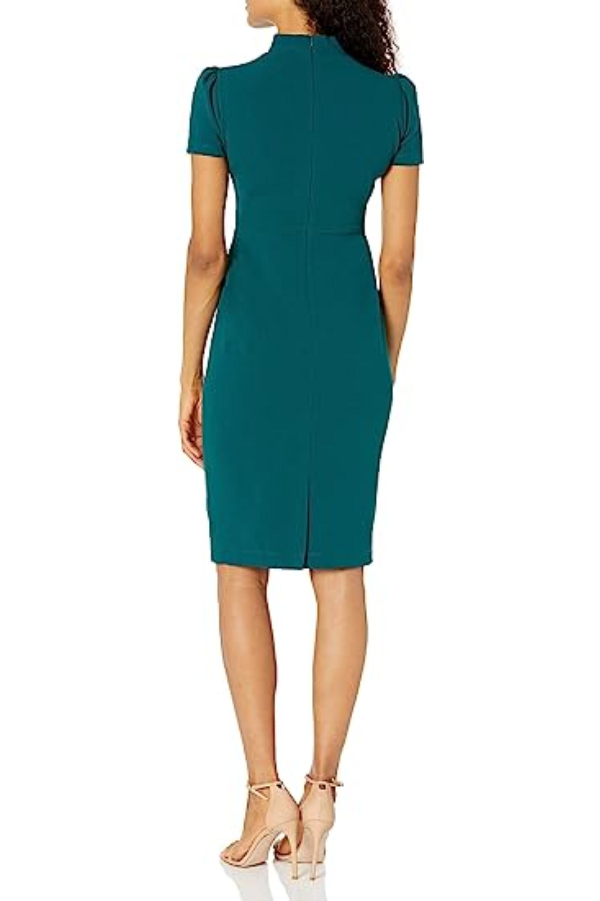 Maggy London Tie Neck Short Sleeve Sheath Dress