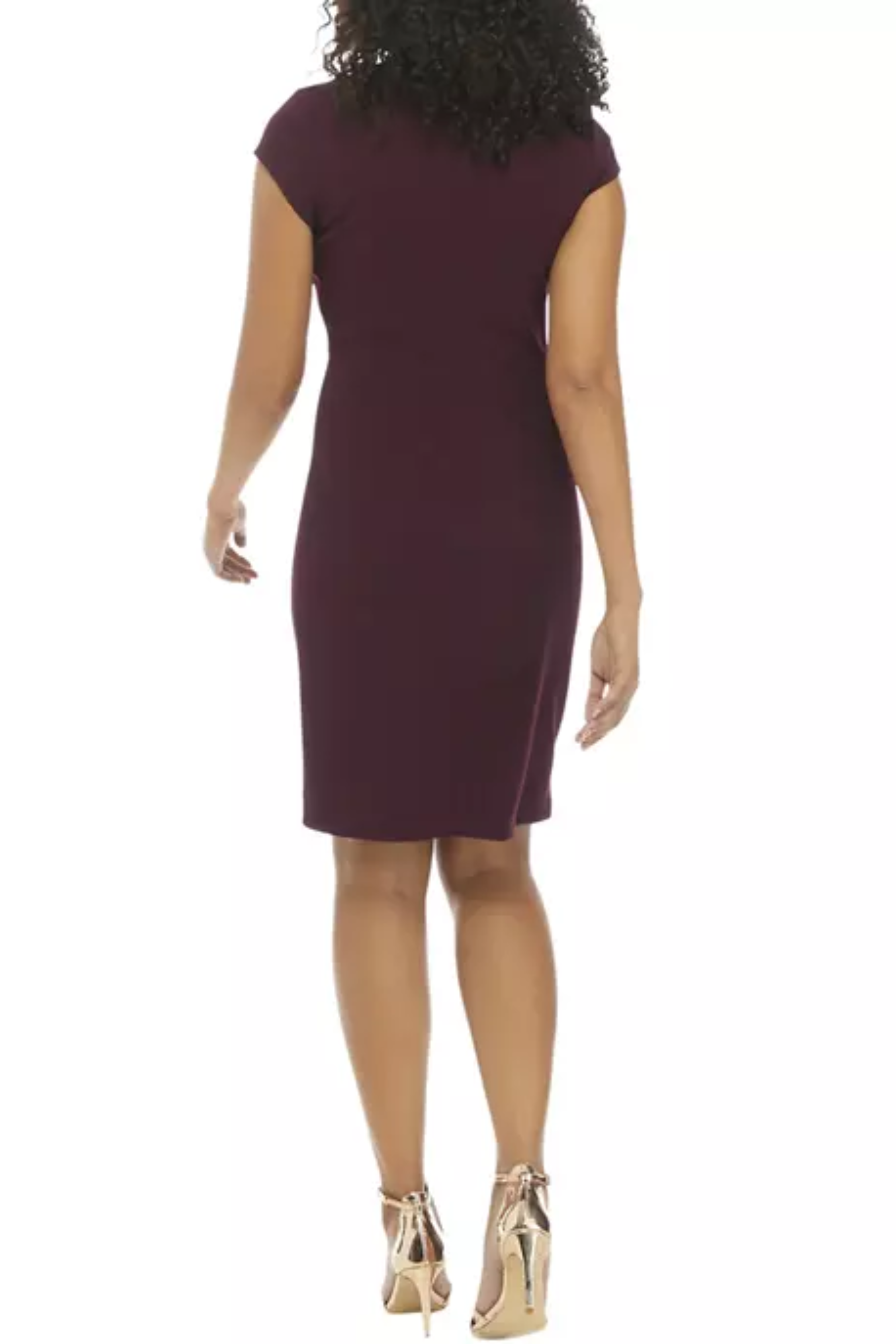 SLNY Sequin Lace Panel Cut-Out Sheath Evening Dress