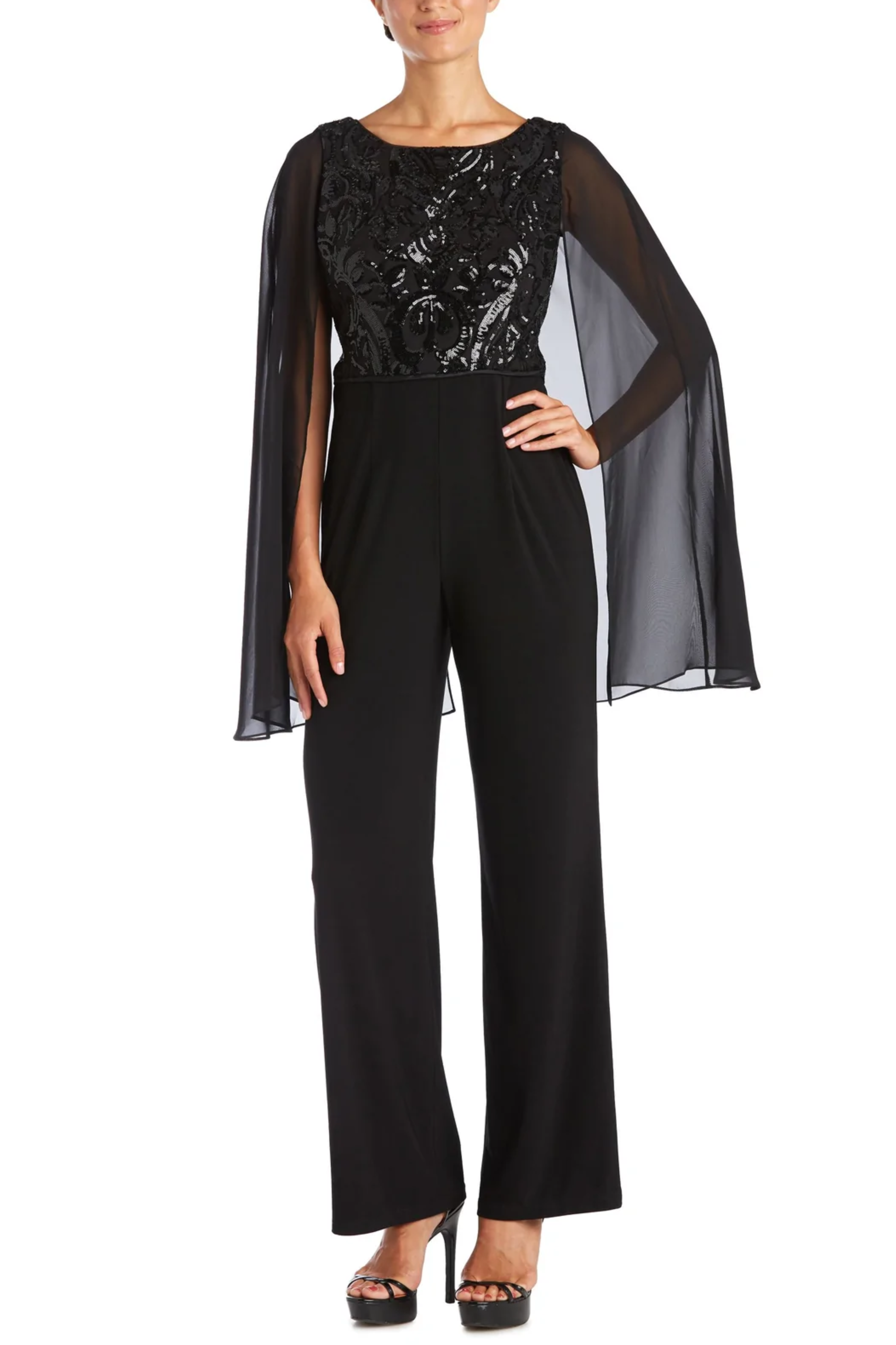 RM Richards Formal Capelet Jumpsuit